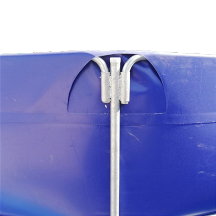 Portable fish pond with foldable Biofloc tarpaulin fish tank