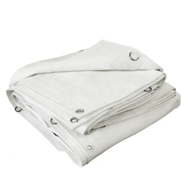 Factory direct sale white waterproof ldpe tarpaulin with aluminum eyelets