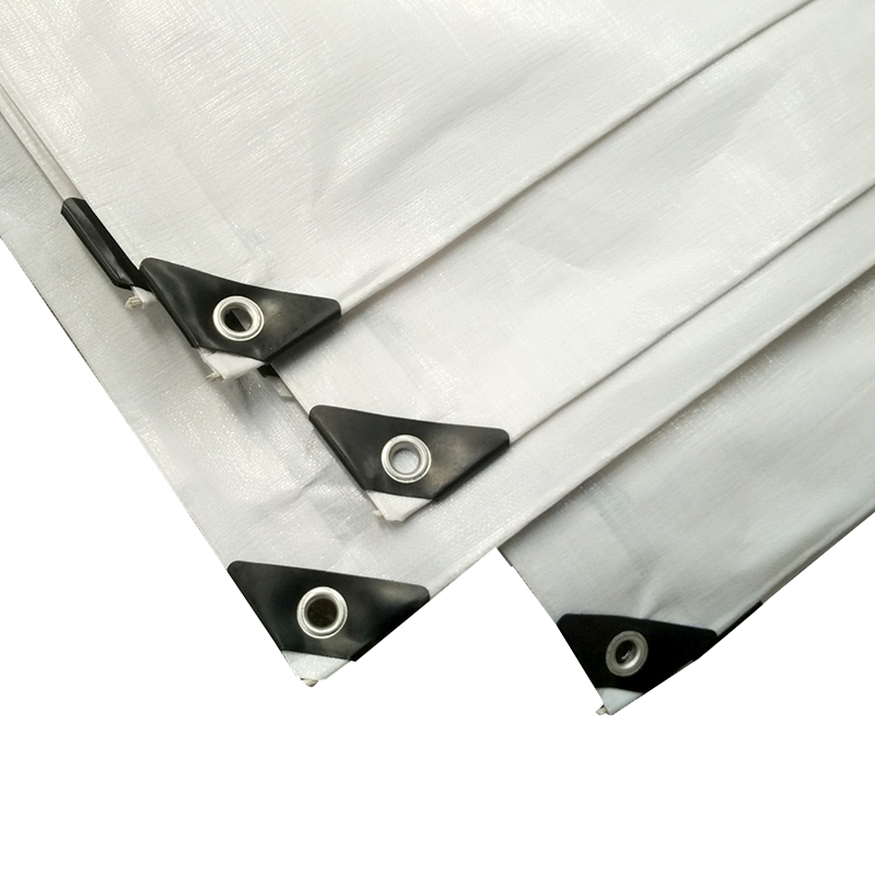 Factory direct sale white waterproof ldpe tarpaulin with aluminum eyelets